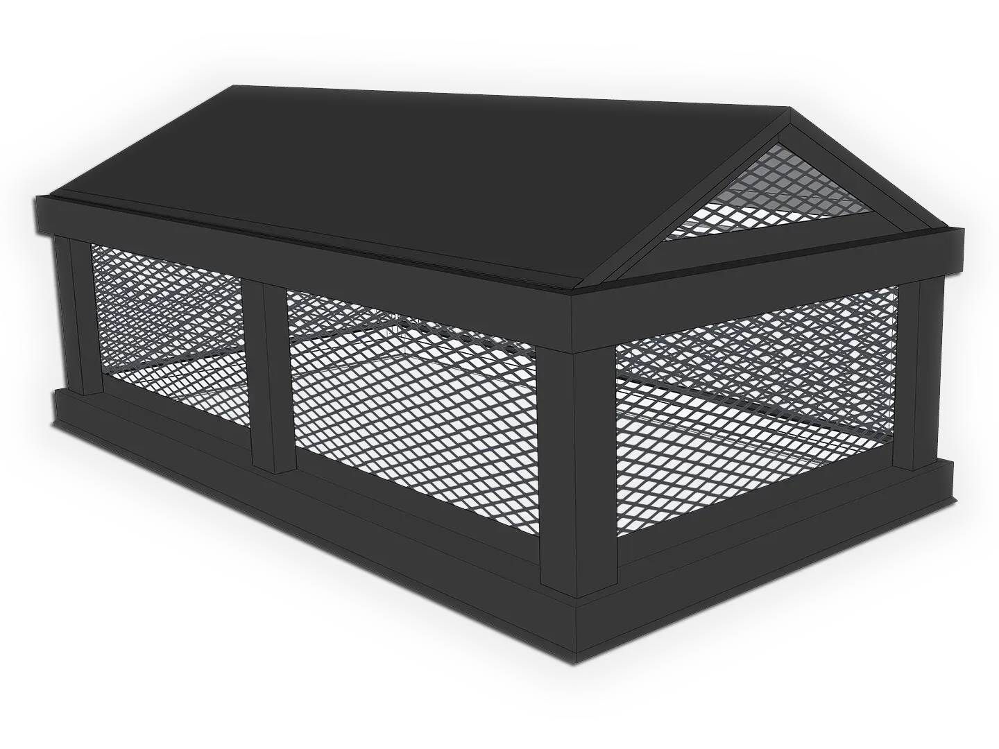 Roman Gable Roof Chimney Cap - Copper, Aluminum, Steel